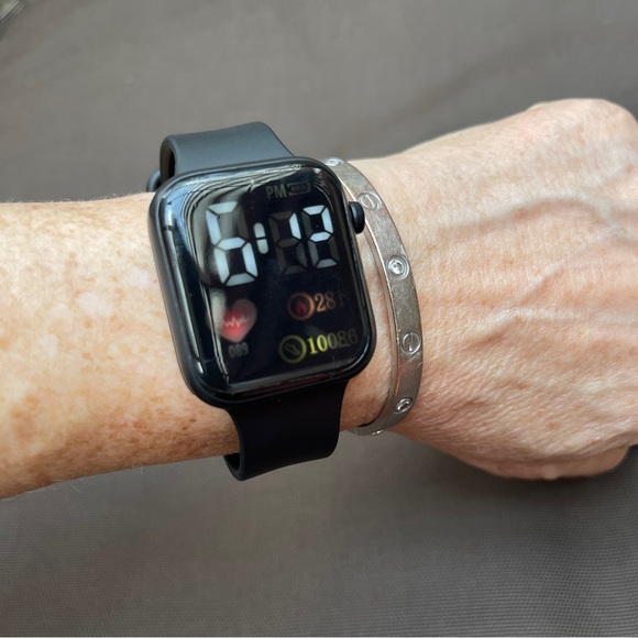 Rohs | Other | Nib Rohs Digital Led Watch Large Face Silicone Band ...